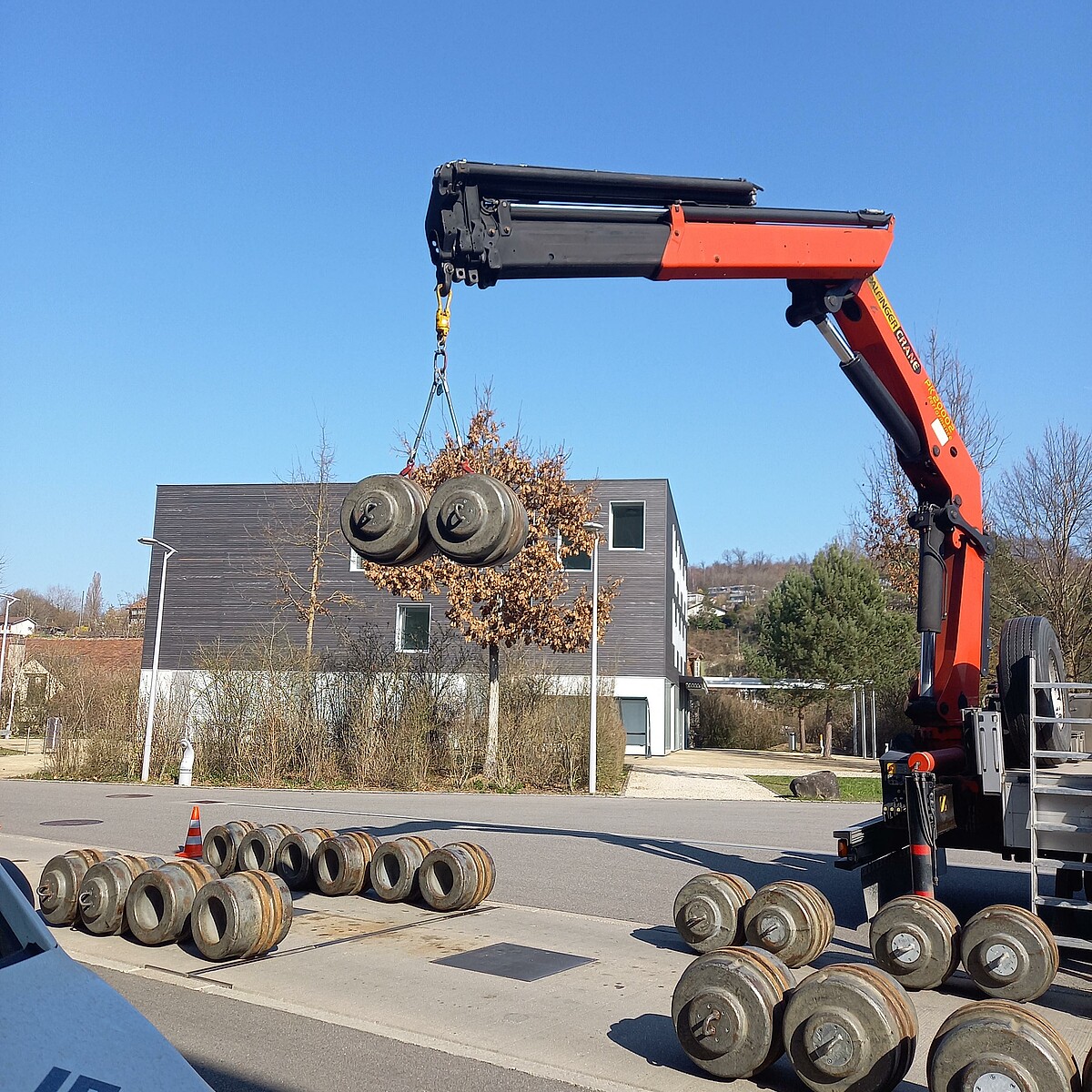 Eichung der Wägestation - spektakulärer, als man sich das vorstellen ...